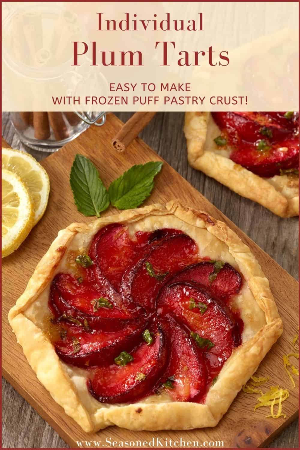 Mini Plum Tarts Puff Pastry | A Well-Seasoned Kitchen®