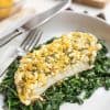 Baked Cod with Lemon & Dill on Spinach - A Well-Seasoned Kitchen