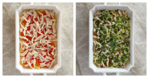 Layered Chicken Enchilada Casserole - A Well-Seasoned Kitchen®
