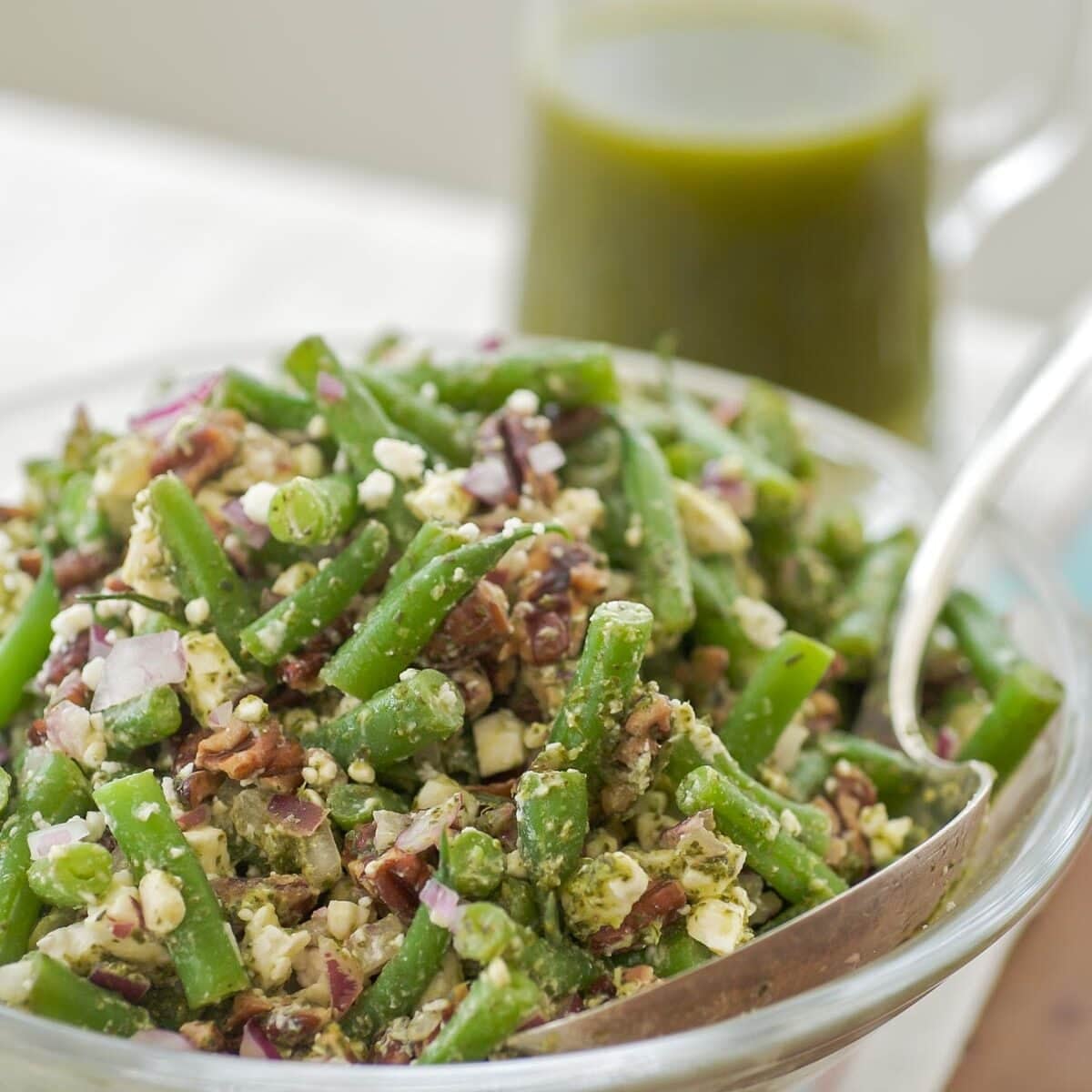Cold Green Bean Salad with Feta - A Well-Seasoned Kitchen®