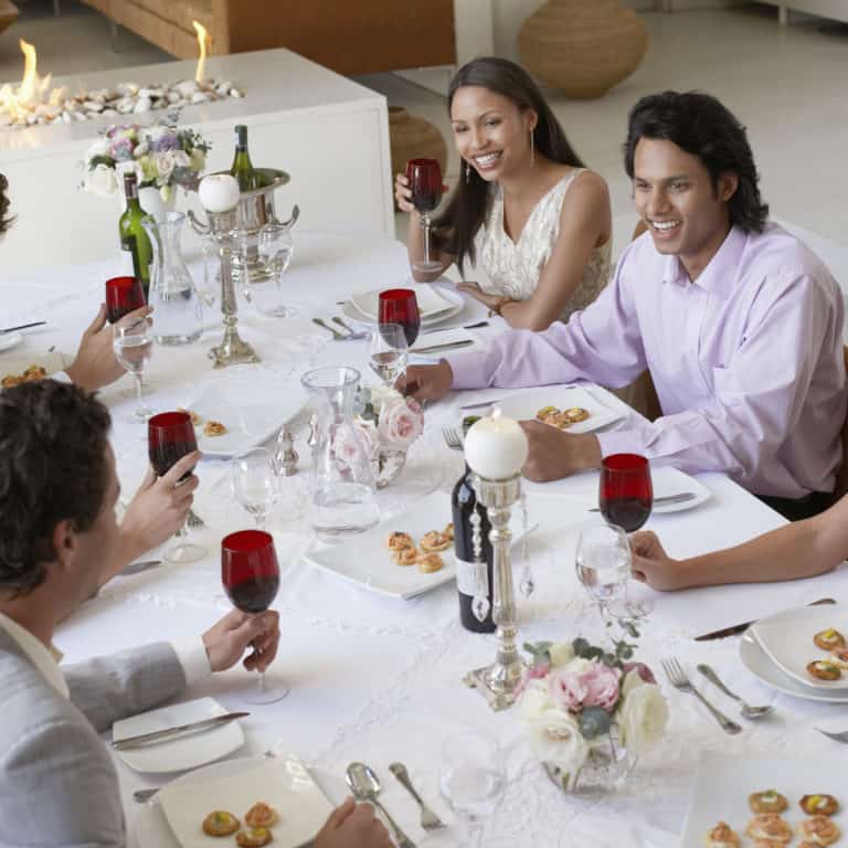 Seating guests at a dinner party - A Well Seasoned Kitchen