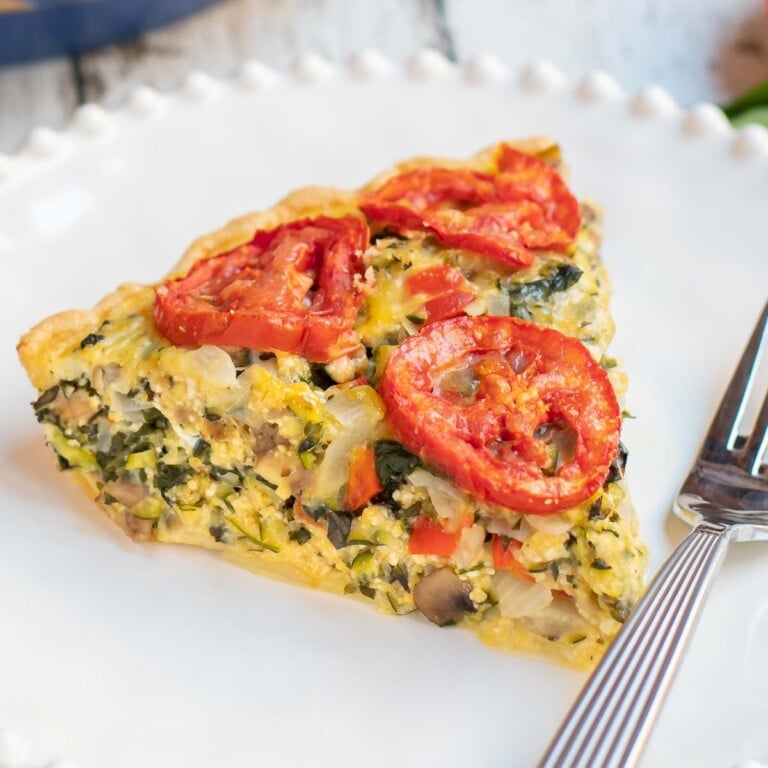 Garden Veggie Quiche Recipe - A Well Seasoned Kitchen